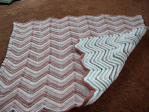 Ravelry: V-Pattern Reversible Baby Blanket pattern by Kimberly Conover