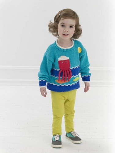 Ravelry: Fishy Wishy Sweater #L40151 pattern by Amy Bahrt