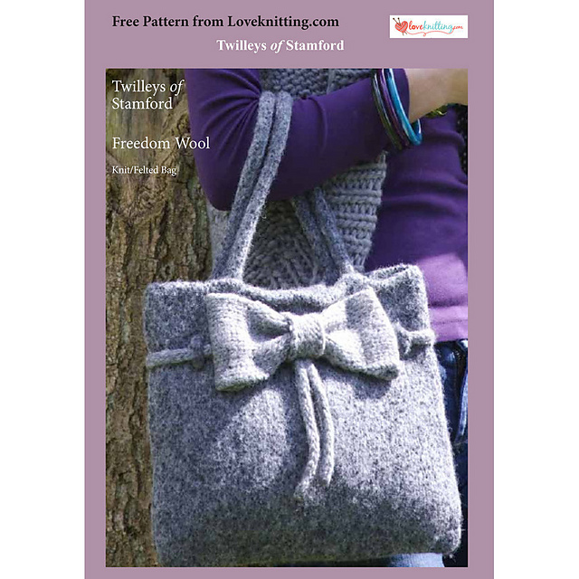 Ravelry: Bow Detailed Felted Bag pattern by Twilleys of Stamford
