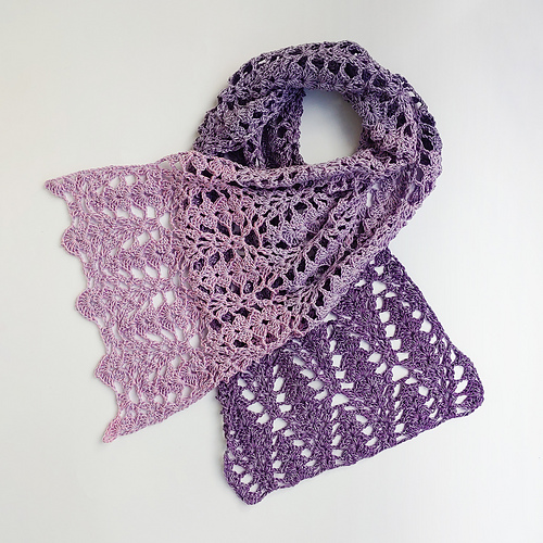 Ravelry: Scarf Shawl Lavender pattern by Natalie Lviv