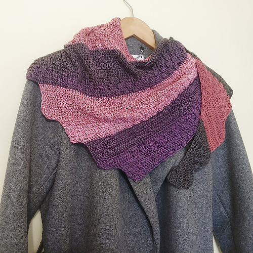 Ravelry: Purple Shawl Dragon Tail pattern by Natalie Lviv
