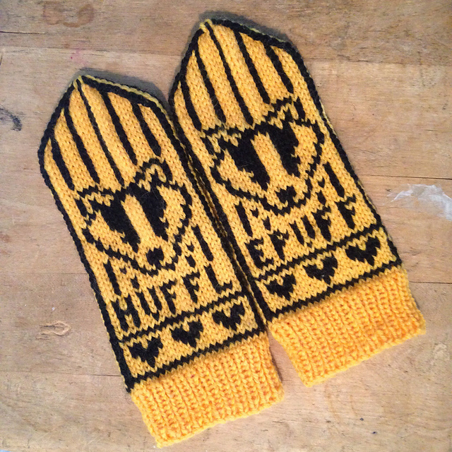 Ravelry: Huffle & Puff Mittens pattern by Marie Wall
