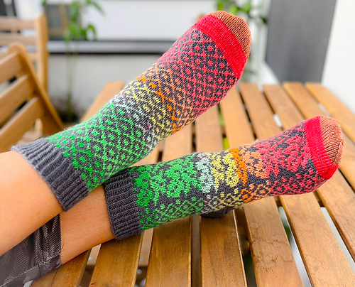 Ravelry: Top Down November 2022 Socks pattern by Dolly Laishram Bhardwaj