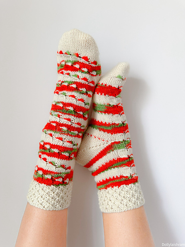 Ravelry: Strings of Flower Socks pattern by Dolly Laishram Bhardwaj
