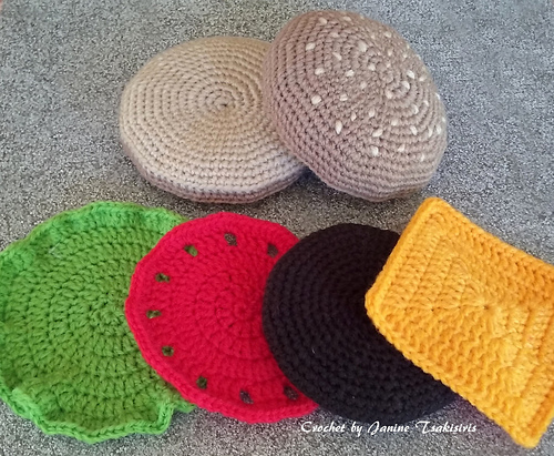 Ravelry: Crochet Burger pattern by Janine Tsakisiris