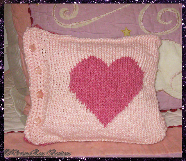 Ravelry: Heart-to-Heart Cushion pattern by DeviousRose