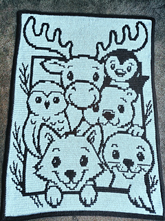 Ravelry: Arctic Animals Mosaic baby blanket pattern by Carri Carey