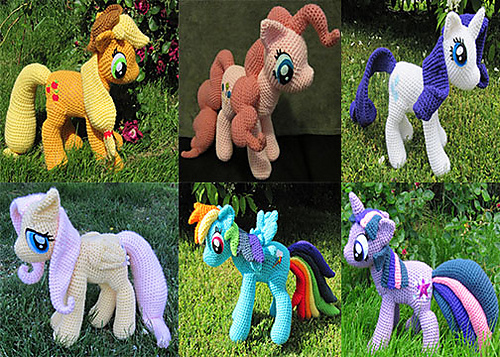 Ravelry: My Little Pony (Main 6 Cast) pattern by The Nerdy Knitter