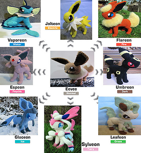 Ravelry: SALE Eeveelution Set - patterns