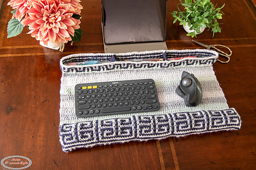 Ravelry: Mosaic Keyboard Wrist Cushion Storage pattern by Nicole Riley