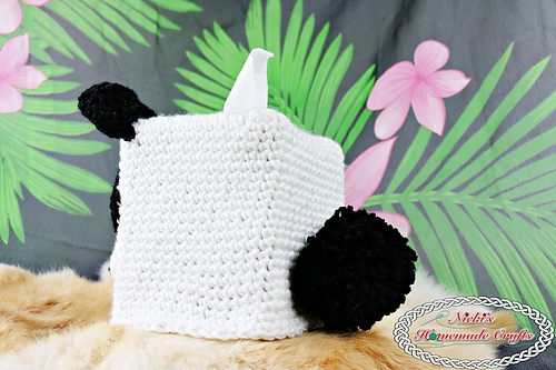 Ravelry: Panda Bear Tissue Box Cover pattern by Nicole Riley