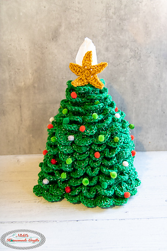 Ravelry: Christmas Tree Tissue Box Cover pattern by Nicole Riley