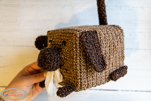 Ravelry: Dog Tissue Box Cover pattern by Nicole Riley