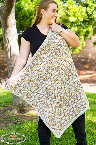 Ravelry: Mosaic Crochet Baby Blanket pattern by Nicole Riley