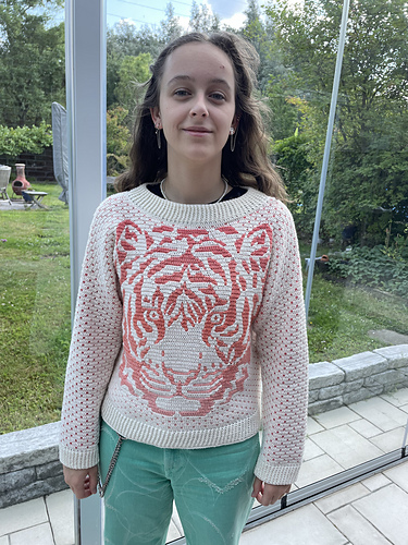 Ravelry: Tiger Mosaic Sweater pattern by Natalia Kononova