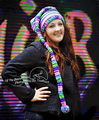 Ravelry: This and That Long Tail Hat pattern by Comfy Cabana