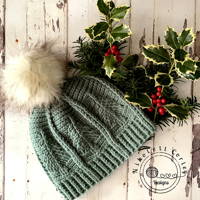 Ravelry: Pine Forest Beanie pattern by Nikolett Corley Designs