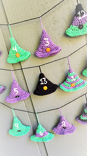 Ravelry: Mini Witch Hat Advent Calendar pattern by Angela Ader