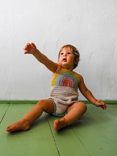 Ravelry: Hope Romper Dress pattern by Nomad Stitches
