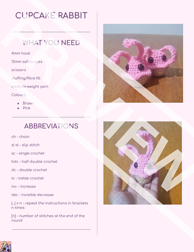 Ravelry: Cupcake Bunny Rabbit pattern by NoopsinK