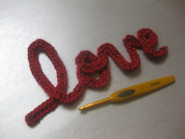 Ravelry: Love in cursive Crochet Pattern pattern by Normalynn Hood