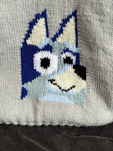 Ravelry: Bluey Toddler Jumper pattern by Not Just Nana’s Knit