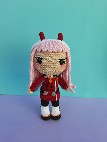 Ravelry: Zero Two Amigurumi (Darling) pattern by Thamires Kaled