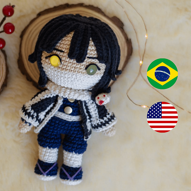 Ravelry: Obanai Iguro Amigurumi pattern by Thamires Kaled