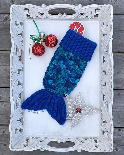 Ravelry: Mermaid Tail Christmas Stocking pattern by Mersadie Sheppard