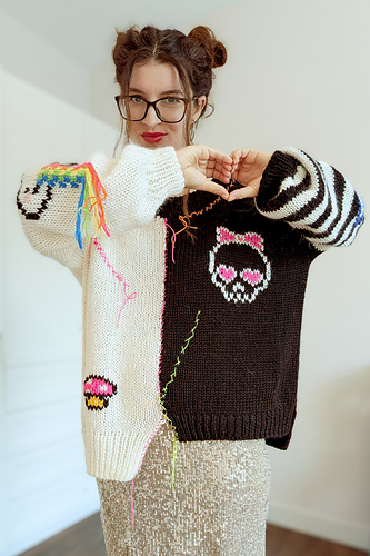 Ravelry: Pixel Art Sweater Sentro pattern by Rita Kovshyrina
