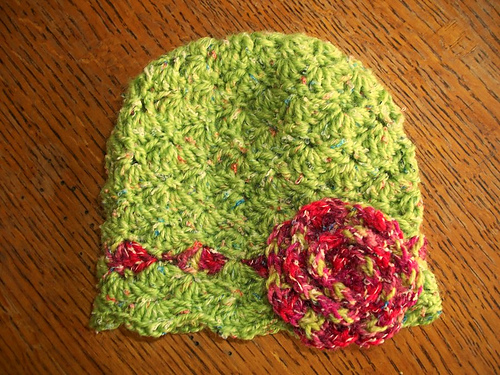 Ravelry: Newborn Baby Cloche with Rose pattern by Devon Finney