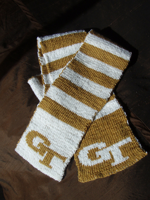 Ravelry: Olallie-O's Georgia Tech Game Day Scarf