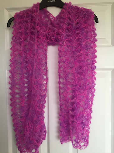 Ravelry: Lacy Treble Shells Scarf pattern by Olga Poltava