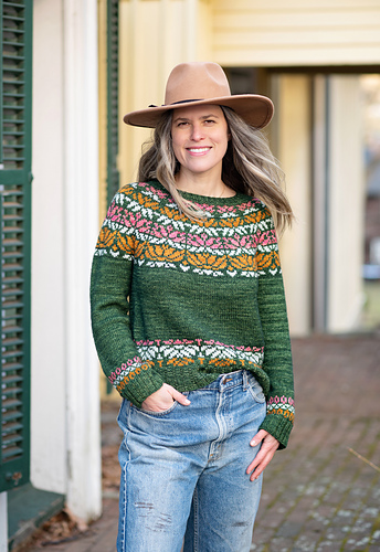 Ravelry: Giverny Sweater pattern by Olga Putano Designs