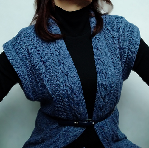 Ravelry: Vest "Lozengy And Cables" pattern by Olga Stepanova