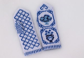 Ravelry: Delft Mittens pattern by Karin E