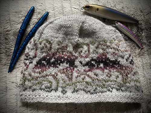 Salmon hat all done! : r/knitting