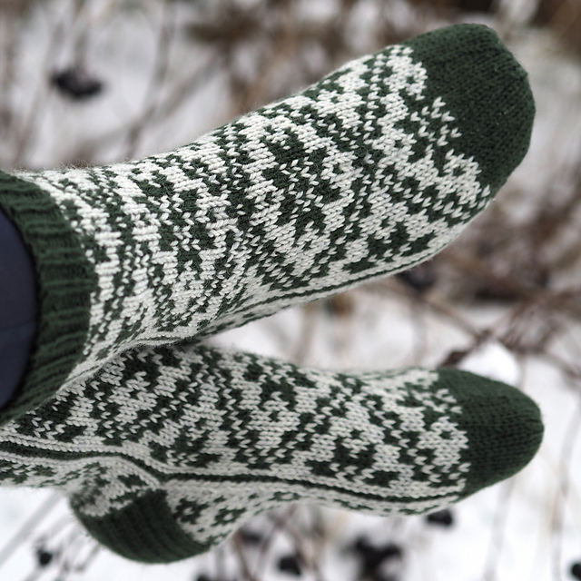Ravelry: West of the moon socks pattern by Inger Berg