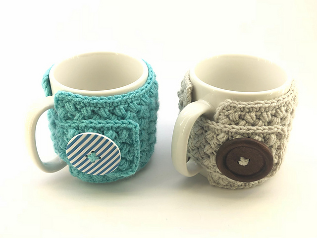 Ravelry: Bean Stitch Mug Cozy pattern by Ouma Ralie