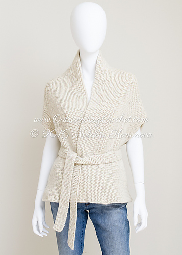 Ravelry: Belted Box Vest pattern by Natalia Kononova