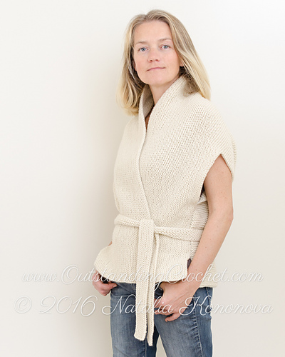 Ravelry: Belted Box Vest pattern by Natalia Kononova