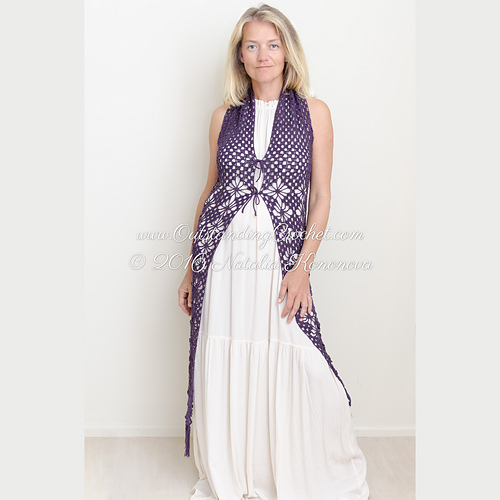 Ravelry: Maxi Halter Cardigan pattern by Natalia Kononova