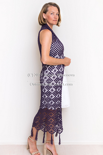 Ravelry: Maxi Halter Cardigan pattern by Natalia Kononova