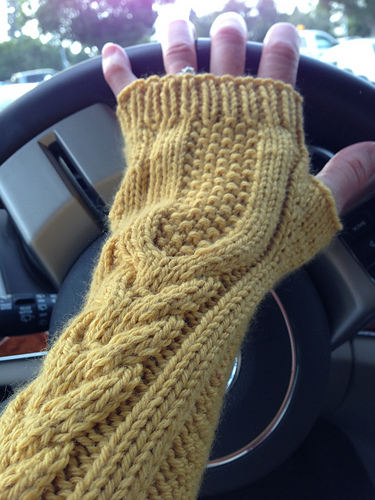 Ravelry: Au Clair Fingerless Gloves // Gauntlets pattern by 12 Little ...
