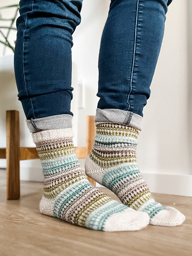Ravelry: All Together Now Socks pattern by Jamie Lomax