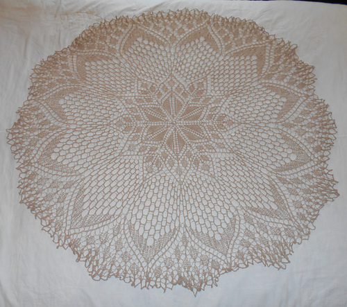 Ravelry: Knitted Lace Coffee Table Mat pattern by Anchor