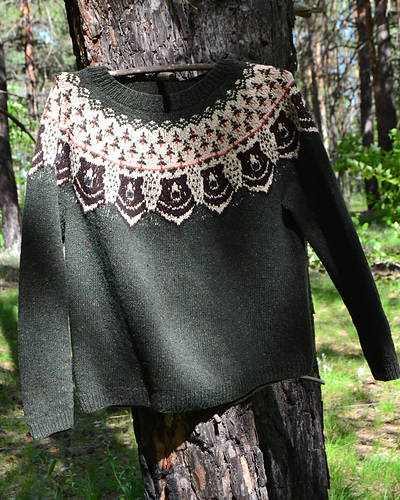 Ravelry: Bear yoke sweater adult pattern by Yana Markevich