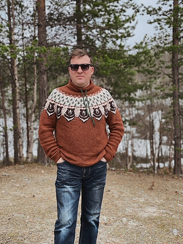 Ravelry: Bear yoke sweater adult pattern by Yana Markevich