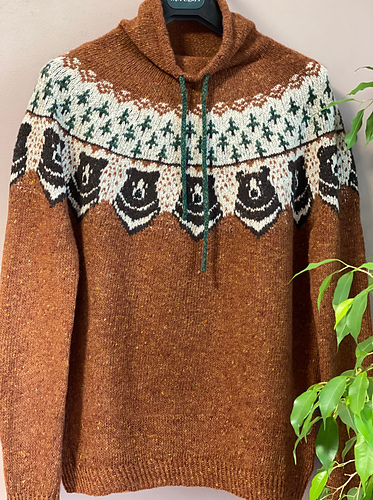 Ravelry: Bear yoke sweater adult pattern by Yana Markevich