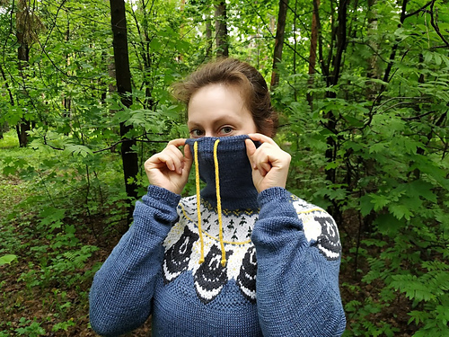 Ravelry: Bear yoke sweater adult pattern by Yana Markevich